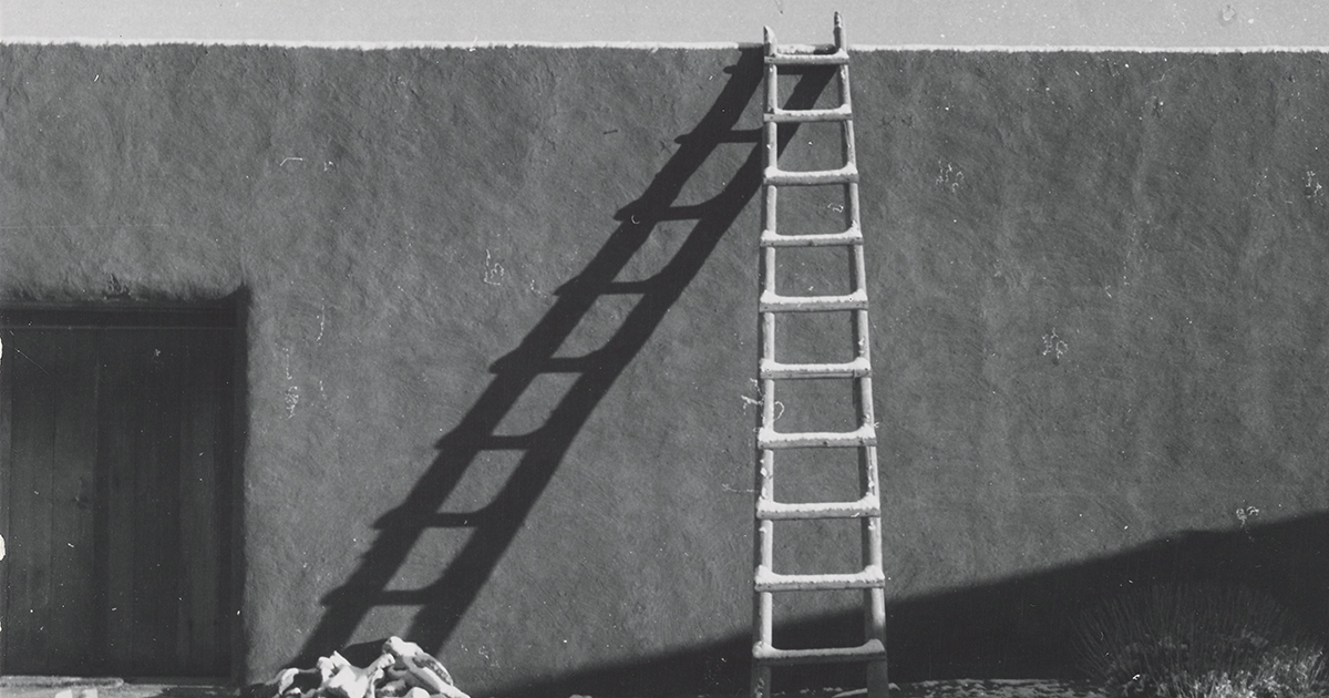 Ladder against Studio Wall in Snow - Georgia O'Keeffe Audio Exhibition ...